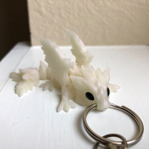Flexible Dragon 3D Print Tiny Crystal Dragon Keychain Made-to-order ...
