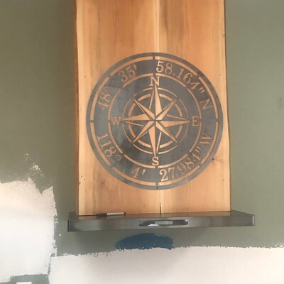 Personalized Compass Rose Metal Sign Personalized Gifts Wall Art Wall ...