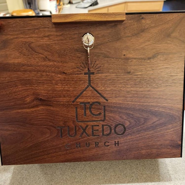 Wall Mounted Church Collection Box: Locking Donation Box - Etsy