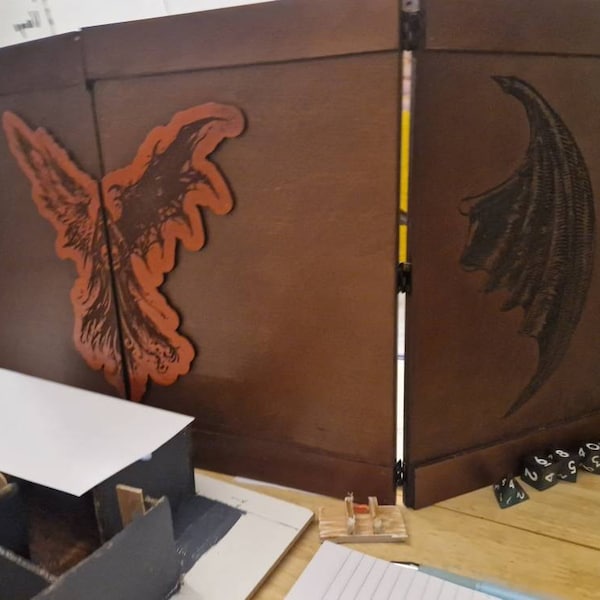 Dnd Dm Screen Custom Engraved Dungeon Master Foldable GM Device Perfect ...