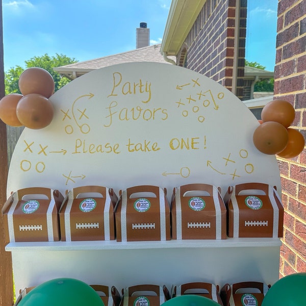 Football Gable Treat Box, Set of 6 Boxes, Football Party, Football ...