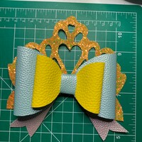 Princess Bow SVG, Crown Bow Template SVG, Tiara Hair Bow, Felt Bow PDF ...