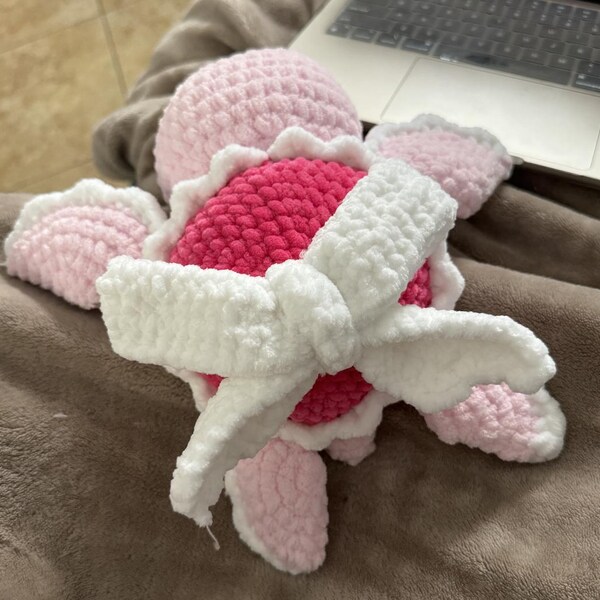 Bow and Heart Turtle Crochet Pattern Valentines Day 2-in-1 Pattern PDF ...