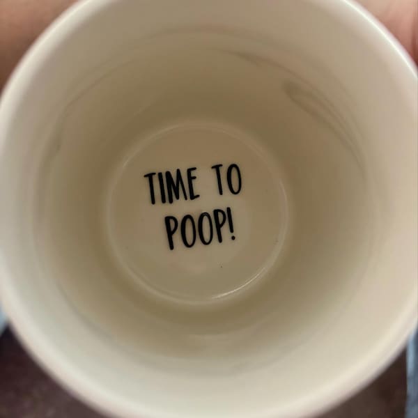 Time to Poop Mug. Time to Poop Hidden Message. Funny Mug. Joke Mug ...