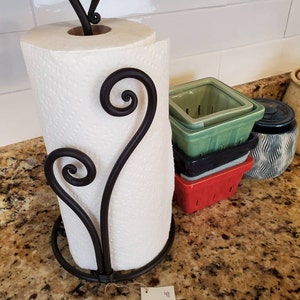 Rustic Tissue Holder. Forged Iron Toilet Paper Holder - Etsy