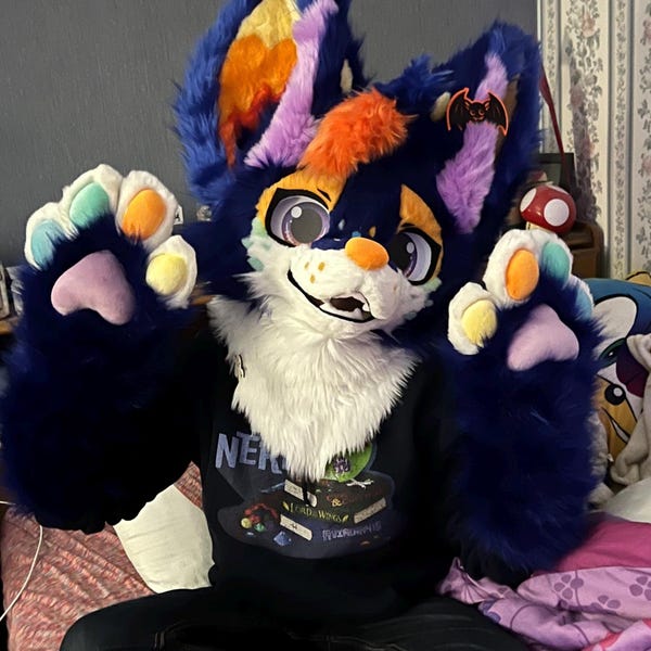 SOLD OUT! Adopt Noria | Mini Partial Fursuit Wolf – Ready to Ship ...