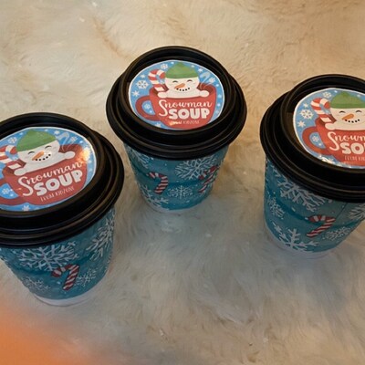 Printable Snowman Soup Christmas Party Favor Gift Tags, Holiday Party ...