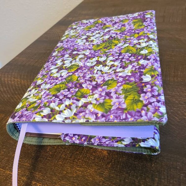 Bible Cover With Faux Leather Spine, Bible Sleeve, Book Sleeve, Bible ...