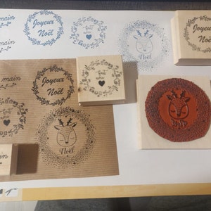 Tampon support bois Merci Couronne - Etsy France