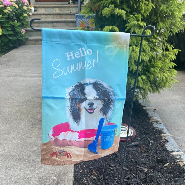 Personalized Dog Garden Flag Using Dog Photo, Custom Pet Loss 12x18 ...