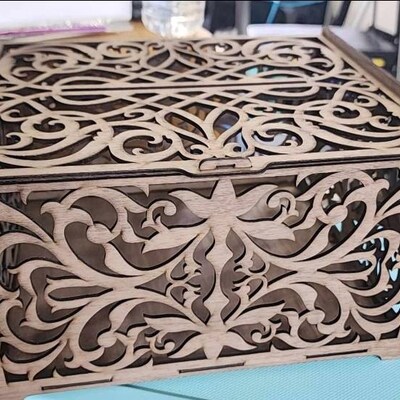 Wedding Card Box Laser Cut Laser Cut Files SVG, DXF, CDR Vector Plans ...