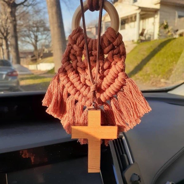 Rear View Mirror Cross, Design-lg-p, Wooden Cross, Christian Jewelry ...