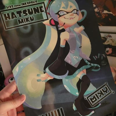 Hatsune Miku Splatoon Print - Etsy