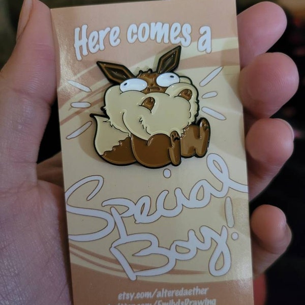 Pokemon Eevee Goofy Soft Enamel Pin - Etsy
