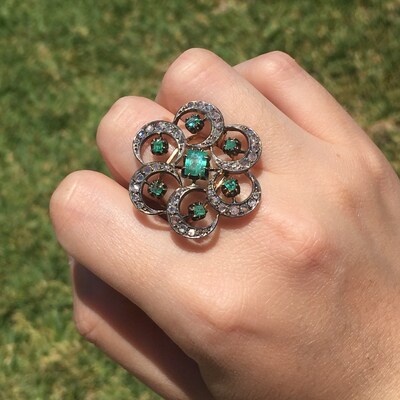 Diamond Ring, 14K Gold Guard Cage Set, Engagement Wedding - Etsy