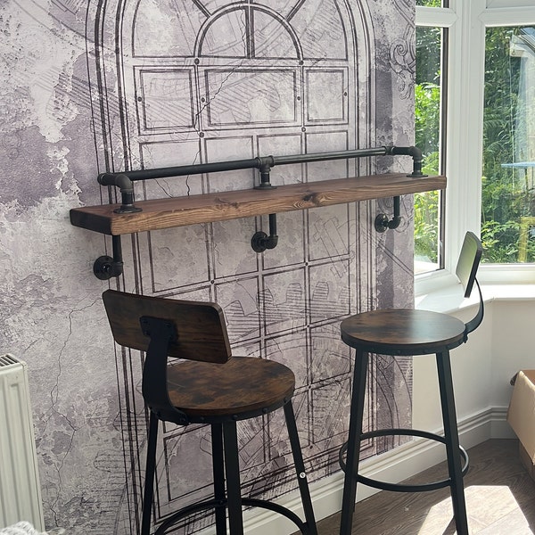 INDUSTRIAL Style BREAKFAST/DRINKS Bar | Industrial Pipe Fittings ...