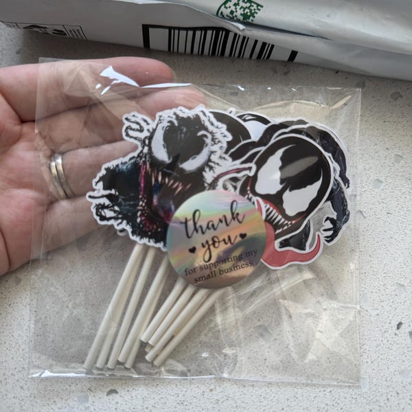 Venom Cupcake Toppers: Birthday Party Decorations - Etsy