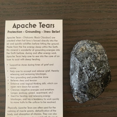 Apache Tears Volcanic Black Obsidian Rough Apache Tears Raw Apache ...