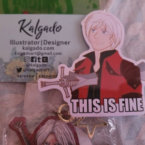 Final Fantasy VII FF7 Wedge and Cats Acrylic Keychain Charm | Etsy