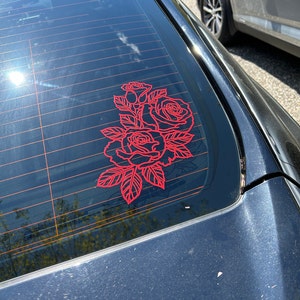 Flower Vinyl Decal Sticker for Cars, Car Decal for Women, Car Accessory ...