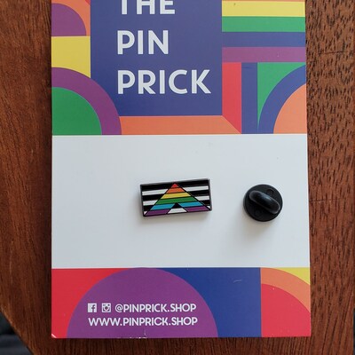 LGBT Ally Flag Pin Enamel Badge Gay Pride Lapel Straight Sticker Shirt ...