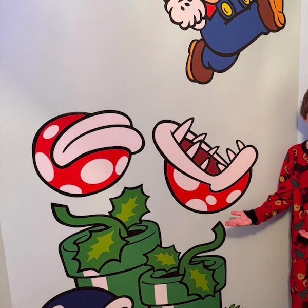 Removable Super Mario Wall Decal Nintendo Games Wallpaper Mario Bros ...