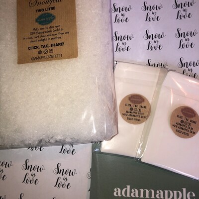 Snow Confetti Packets & Stickers Water Soluble Snowfetti® DIY Kit - Etsy