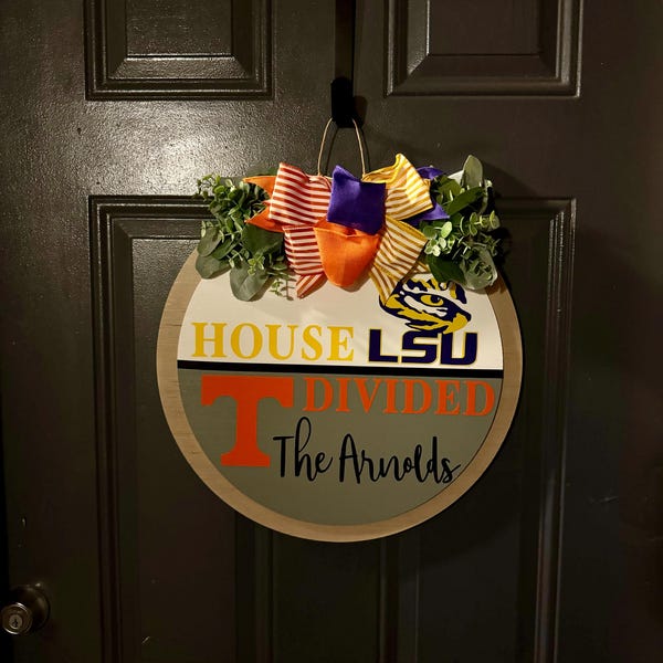 House Divided Door Sign | House Divided Sign | House Divided Wreath ...
