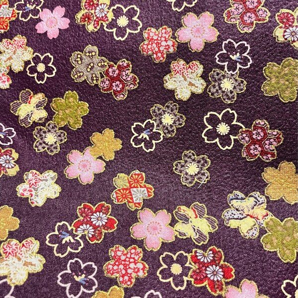 Japanese Fabric Hachiware Romance Tuxedo Cats and Traditional Japanese ...