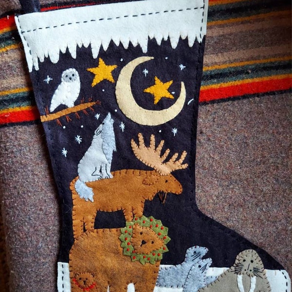 DIY KIT - Yuletide From the Yukon Stocking Christmas Stocking by ...