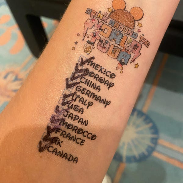 Drinking Around the World Tattoo-food & Wine Festival-epcot World ...