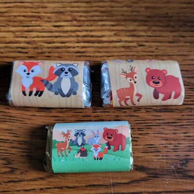 60 Forest Animals Miniature Candy Bar Wrapper Woodland Creatures Mini ...