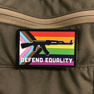 AK-47 Defend Equality Progress Pride Flag PVC Patch With - Etsy