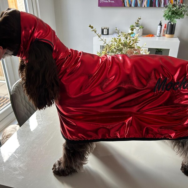 Waterproof Coat made to Measure for Cocker Spaniels, Redgranate - Etsy