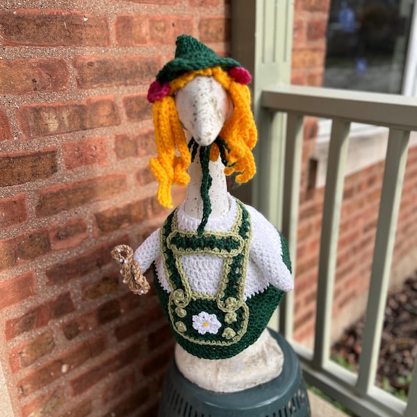 Fireman Geese Goose Outfit Crochet Lawn Geese Clothes Outdoor Patio ...