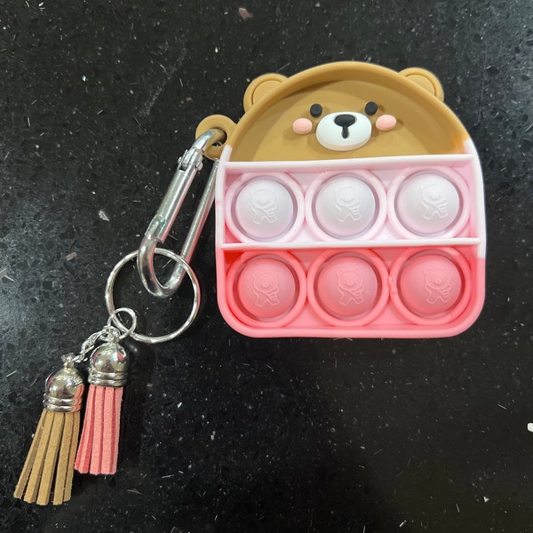Pop Bubble Fidget Toy Keychains in Multiple Colors! Customize It! Figet ...