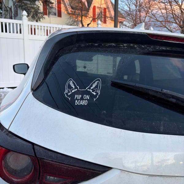 Custom Dog Ear Drawing and Decal 4 Inches Wide - Etsy