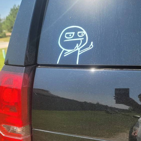 Funny Middle Finger Meme Stickman Flip off Vinyl Decal FREE SHIPPING ...