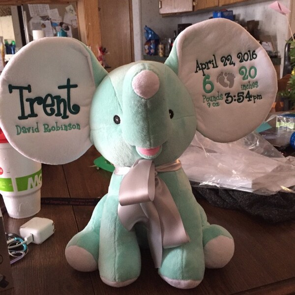 Baby Cubbies Personalized Stuffed BLUE Bear - Adorable Baby Gift! - Etsy