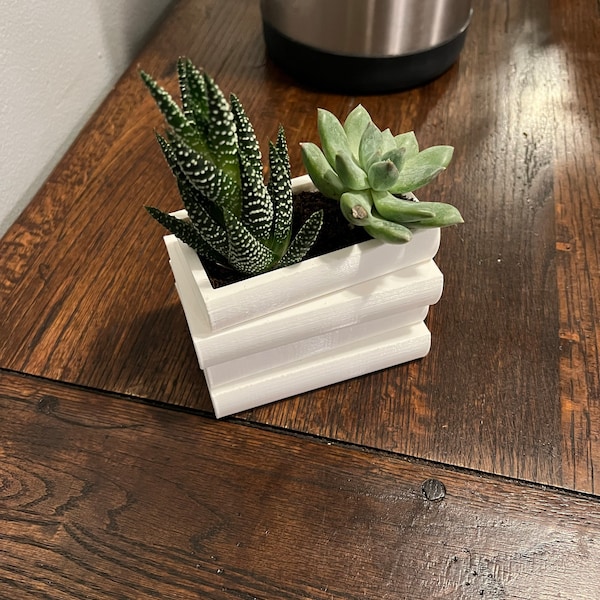 Stack of Books Succulent Plant Pot | Succulent Gift | 3D Printed ...