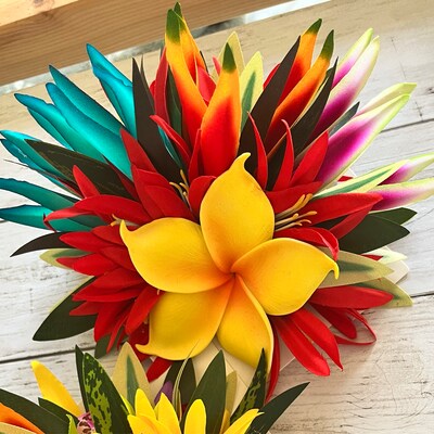 Lei Po'o Premium Hawaiian Flower Crown Wīlī Style Haku Lei for ...