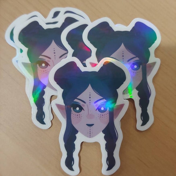 Final Fantasy XIV 'tiny NPC' Holographic Sticker Sheet Ardbert, Ryne ...