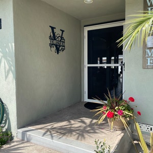 Split Letter Monogram-metal Sign-door Hanger-family Sign-housewarming ...