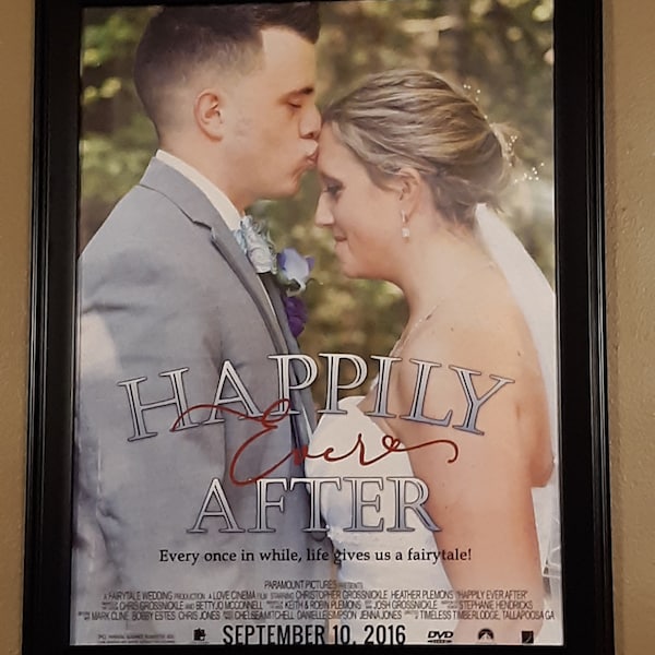 Personalized Engagement Movie-themed Wedding Poster Wedding Reception ...