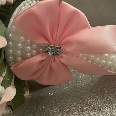 Satin Ribbon Bows Tail Bows Baby Pink Bows Pink Hair Bow Pink - Etsy