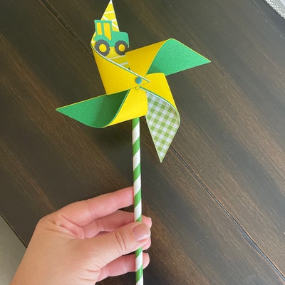 Orange and Blue Pinwheels Construction Party - Etsy