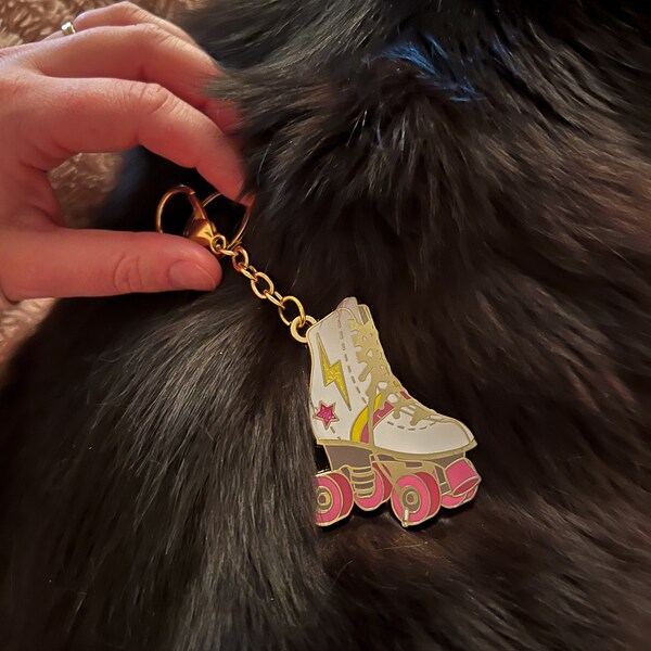 Roller Skate Keychain Bag Charm Key Ring Wildflower Co. Valentine's Day ...