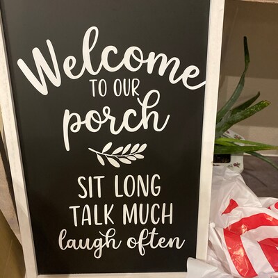 Welcome to Our Porch Svg, Front Porch Svg, SVG Files, Farmhouse Svg ...