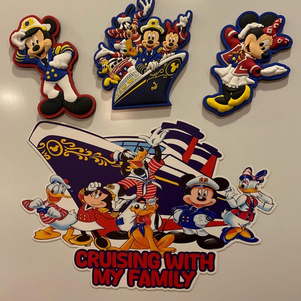 Cruise Magnet Decor, Mickey Captain Peeking Cruise Door Magnet, Cruise ...