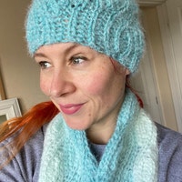 CROCHET PATTERN GIANNA Knit-look Slouchy Cropped Beanie,hat,geometrical ...